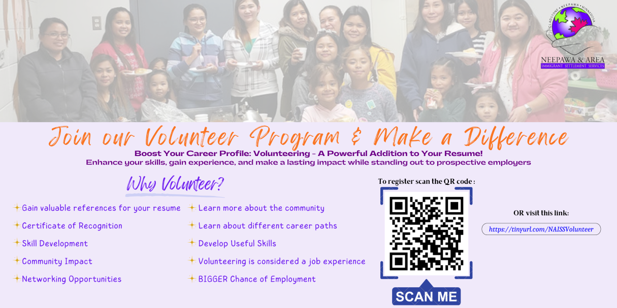 NAISS Volunteer Program - Neepawa and Area Immigrant Settlement Services